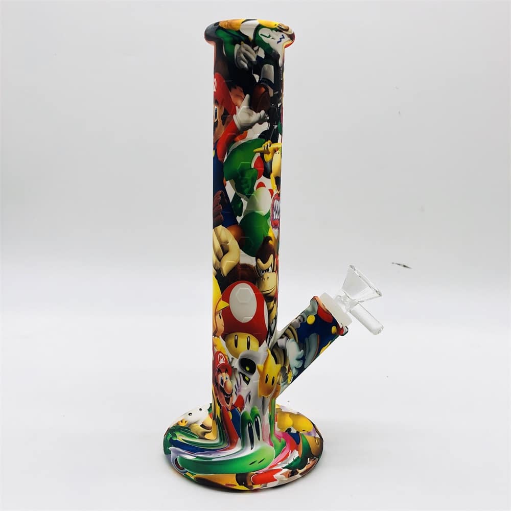 10" Pattern Silicone Dab Rig - Dragón Glass